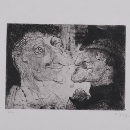 Edouard Goerg 1950 Drypoint & Etching Hand Signed