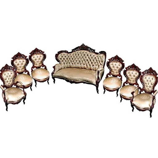 6753 Antique 7 Pc. Stanton Hall Parlor Set By J. Meeks