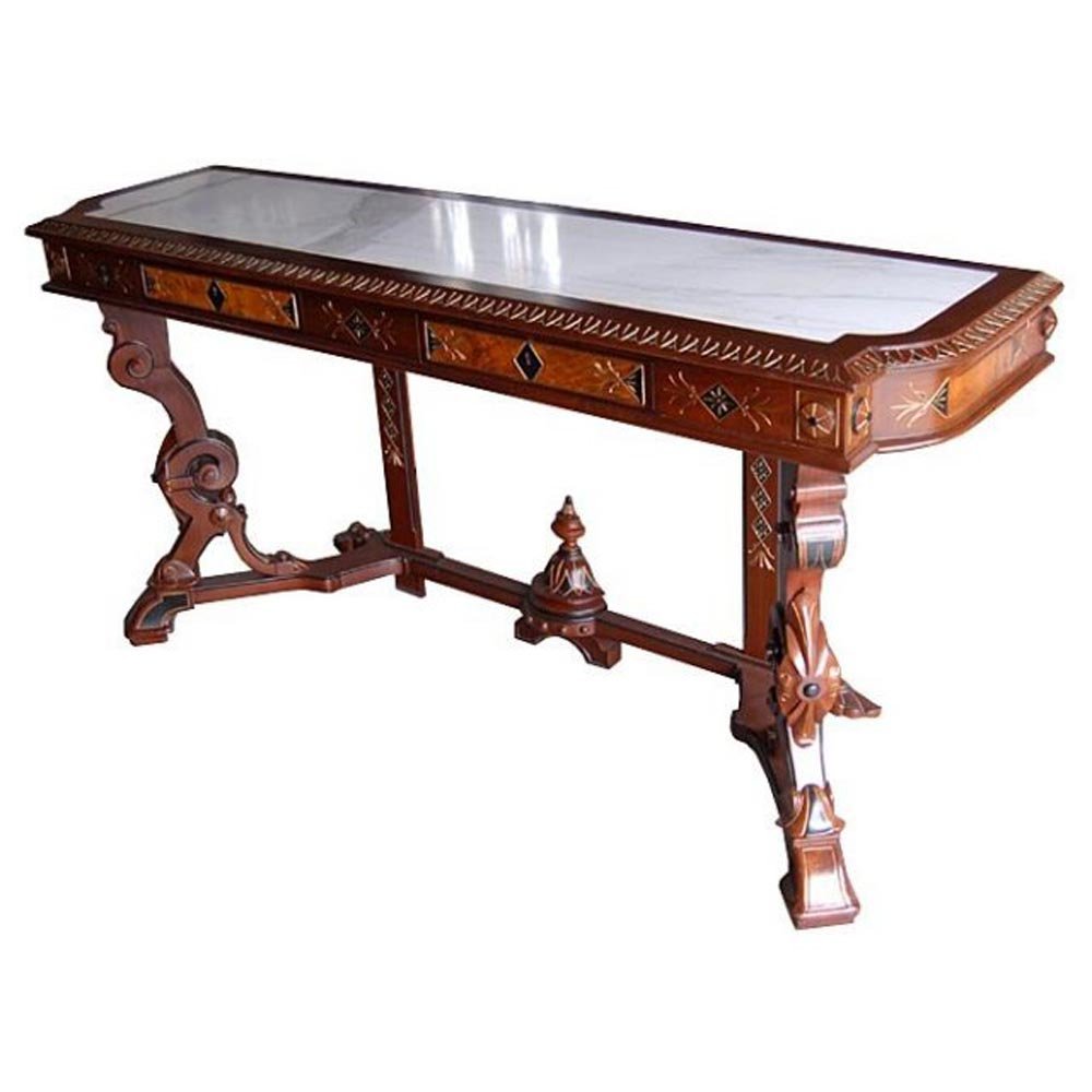 Renaissance Revival Inset Marble Top Console Table - Sep 26, 2015 ...