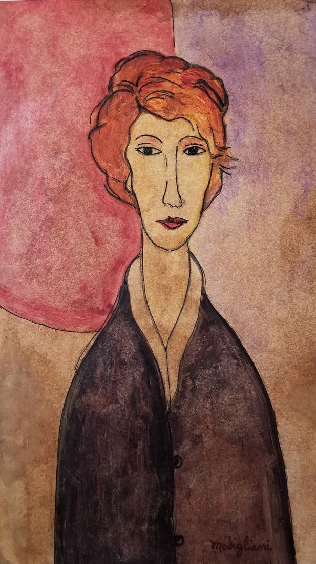 Amedeo Modigliani Drawing Woman Attributed (1884-1920)