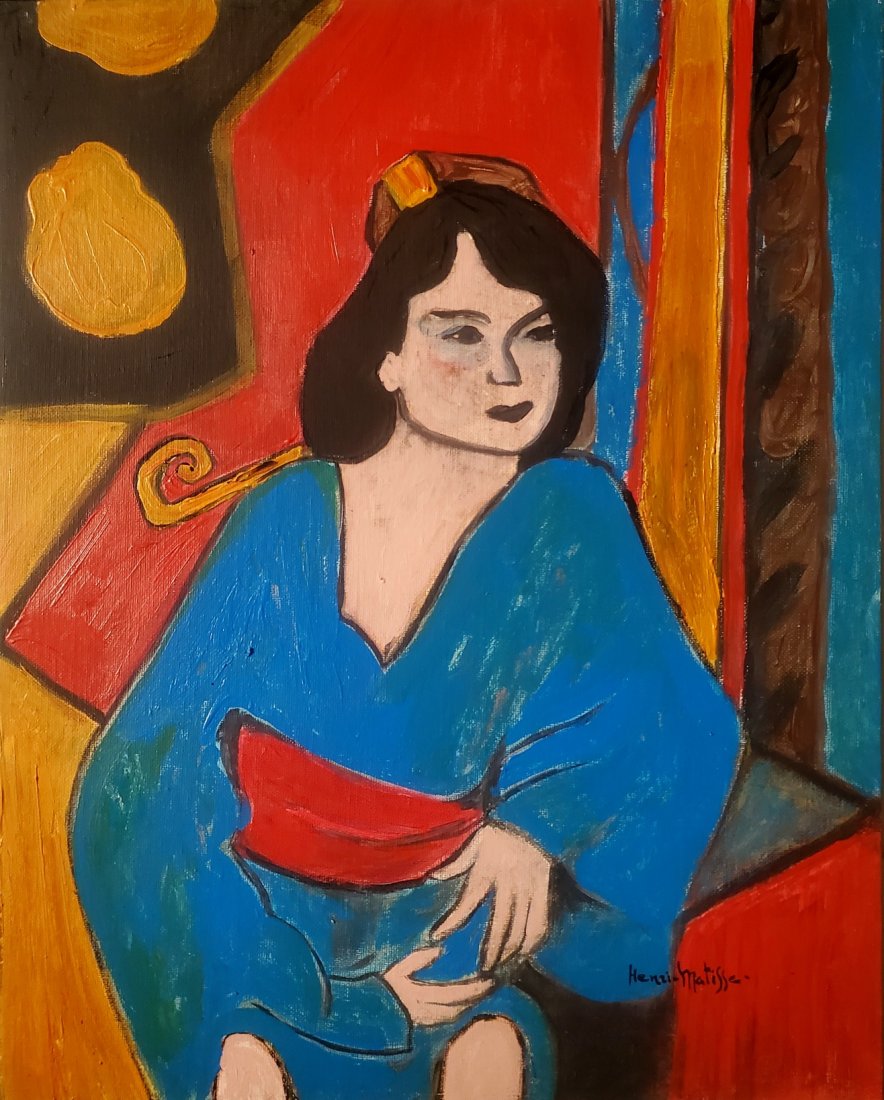 Henri Matisse Interior Female Portrait French Oil Canva