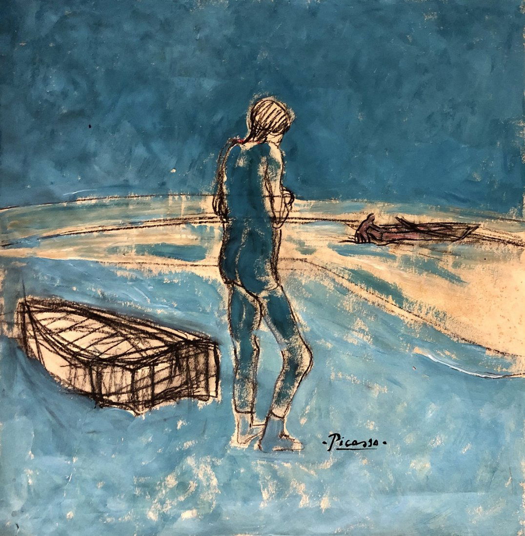 Pablo Picasso Blue Period Landscape Seascape Painting