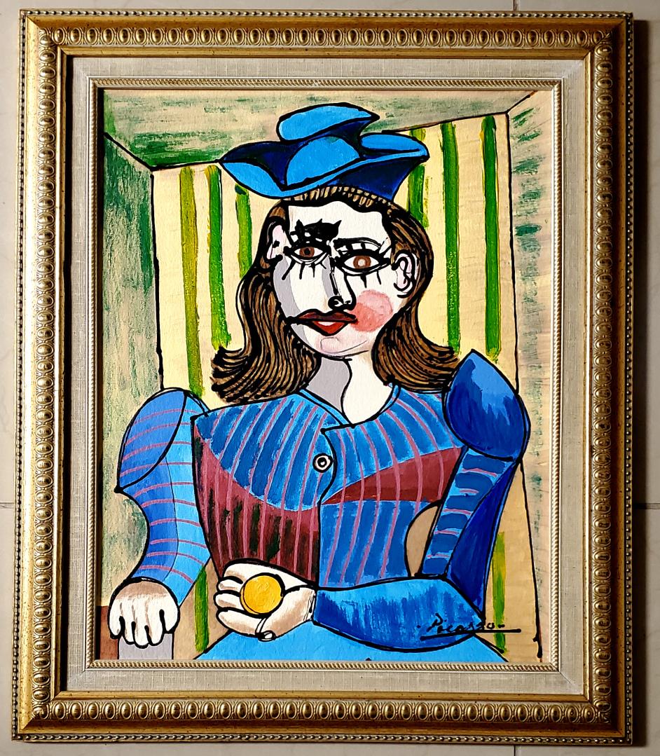 Pablo Picasso Spanish Cubism Oil Canvas Female Mujer