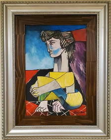 Pablo Picasso Cubism Women Spanish Hand Painted Signed