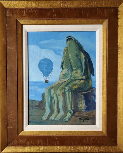 Rene Magritte Surrealist Landscape Fish Man Women Oil C Dali Picasso Era.