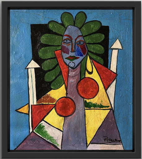 Pablo Picasso Cubism Mujer Women Monet Manet Miro Era Spanish Oil on ...