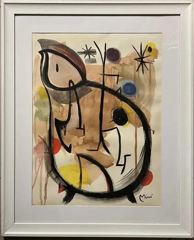 Joan Miro Surrealist Painting Drawing Abstract Picasso Era Hand Drawn ...