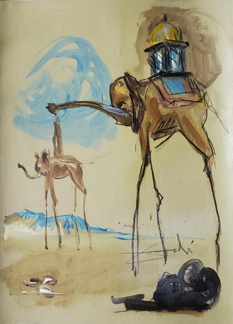 Salvador Dali Elephants Surrealist Landscape Spanish Art (#0034) on Dec ...