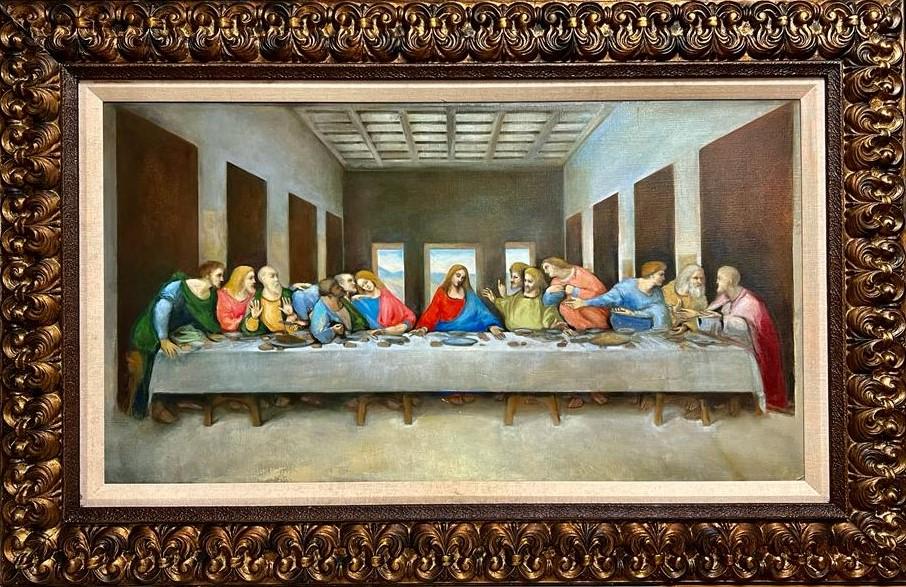 Leonardo Da Vinci Rembrandt Ruben Styleof Last Supper Dinner Jesus ...