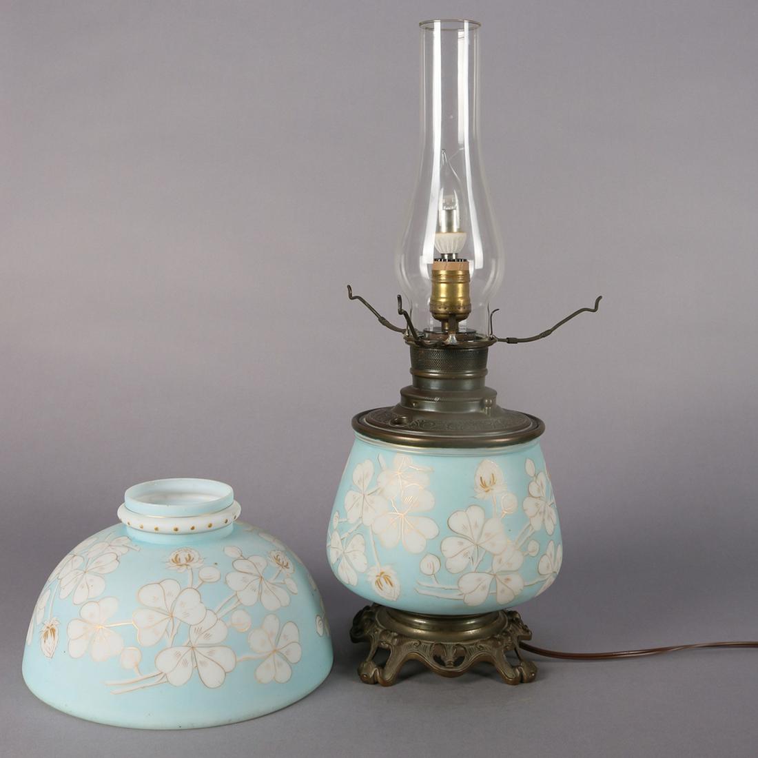 Antique Gone with the Wind Painted Satin Glass Lamp - May 30, 2020 ...