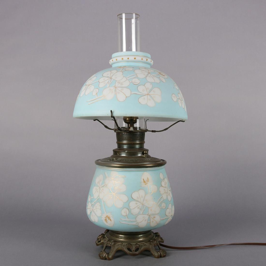 Antique Gone with the Wind Painted Satin Glass Lamp - May 30, 2020 ...