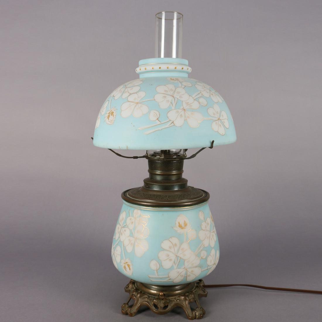 Antique Gone with the Wind Painted Satin Glass Lamp - May 30, 2020 ...