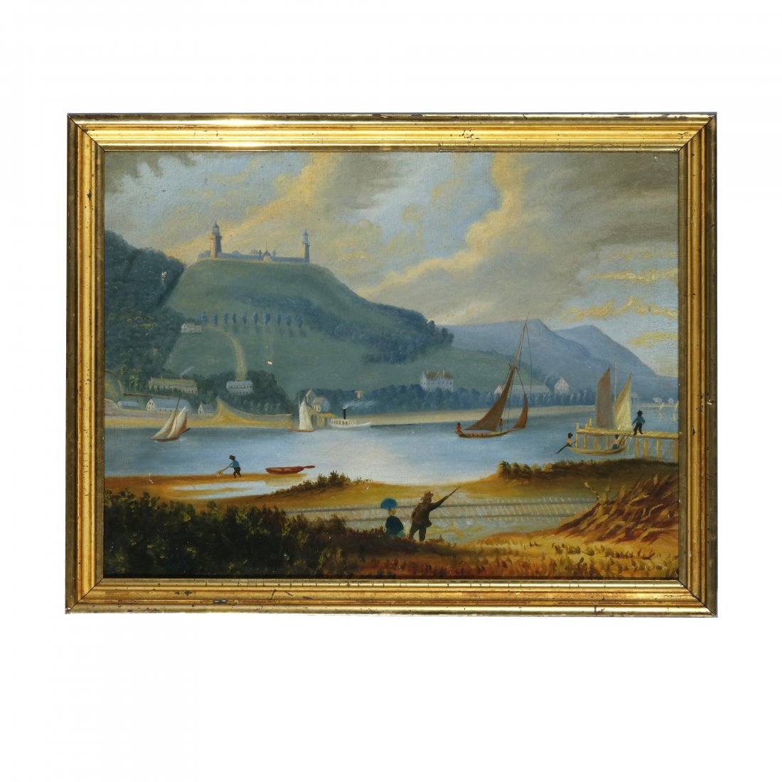 Antique Thomas Chambers Painting, Neversink River,19thc