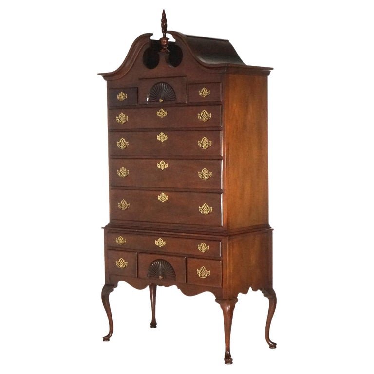 Queen Anne Mahogany Chest On Chest 20th C