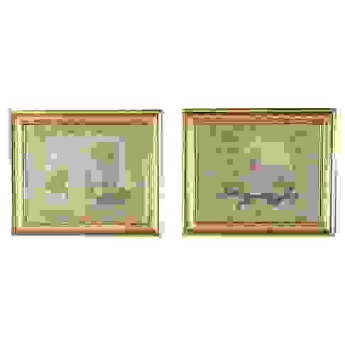 Antique Pair Colonial Style Framed Needlework In Giltwood Frames C1900 ...