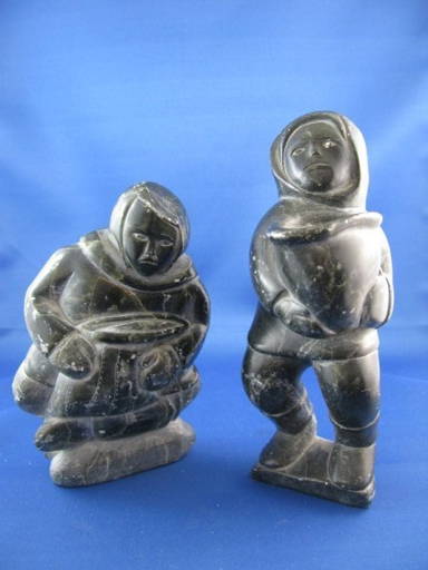 Pair Of Inuit Stone Sculptures