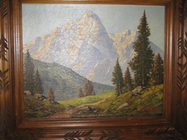 OIL ON BOARD - PETER HALLER