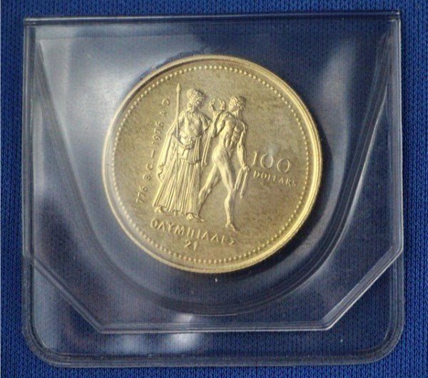 Canada 1976 Olympic 100 Dollar Gold Coin 14k