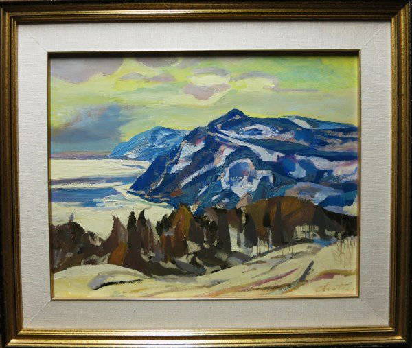 Albert Cloutier R.c.a. Oil On Board