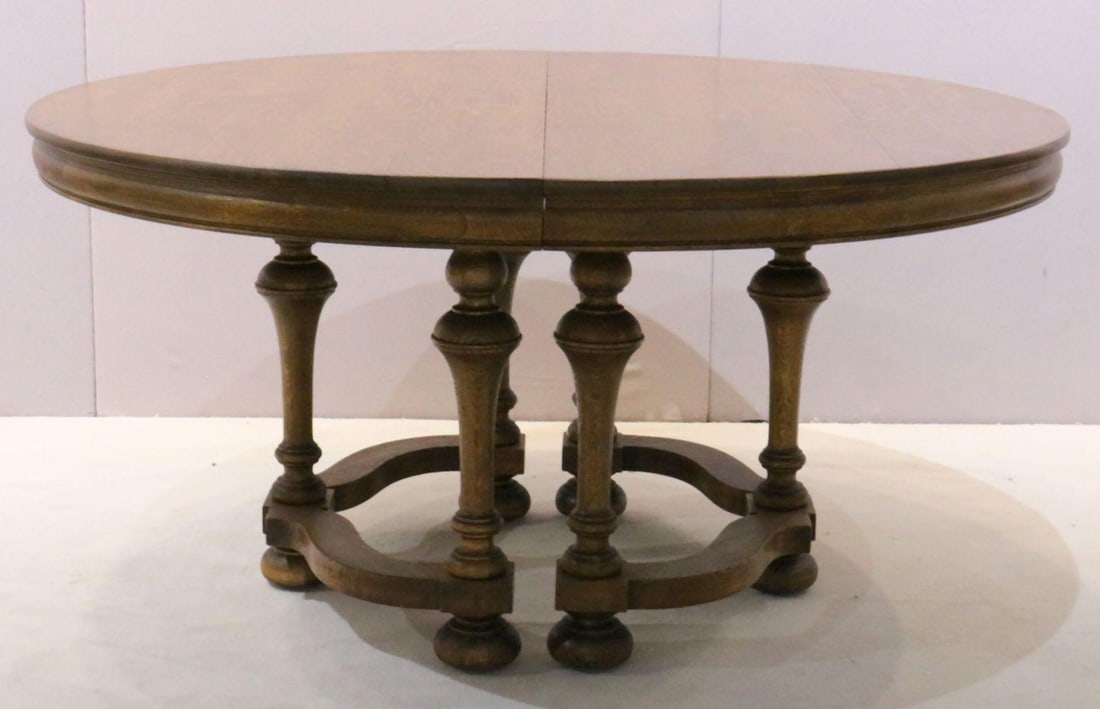 Antique Oak Round Dining Table Auction