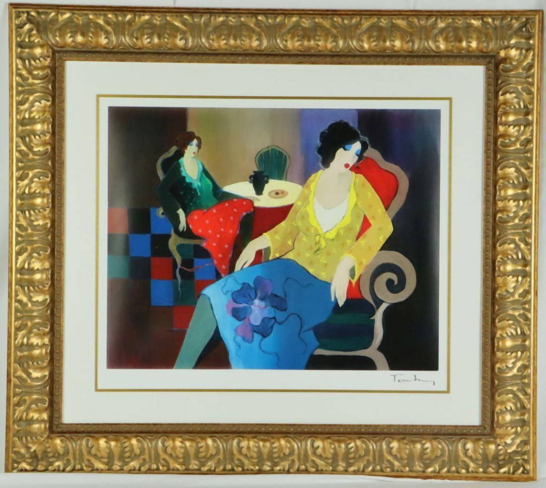 Itzchak Tarkay "little Round Table #7" Seriolithograph Auction