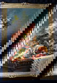 Robert Lox Floral Still Life Oil Painting