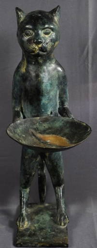 Style Of Diego Giacometti, Bronze (cat Butler W/tray)