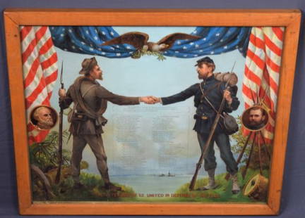11x8.5" Baryta Print, Union And Confederate Shake Hands