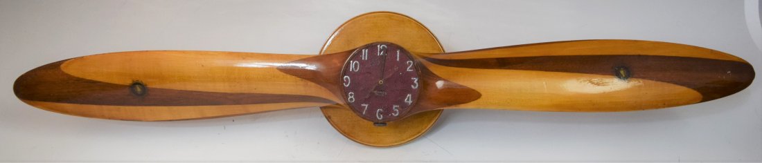 Hermes Wood Airplane Propeller Clock