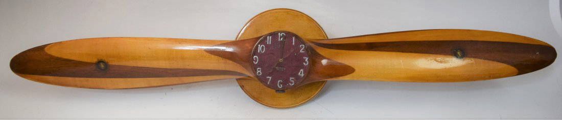 Hermes Wood Airplane Propeller Clock