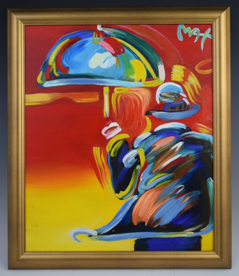 Peter Max, O/C (Umbrella Man) - Sep 05, 2019 | Black River Auction in NJ