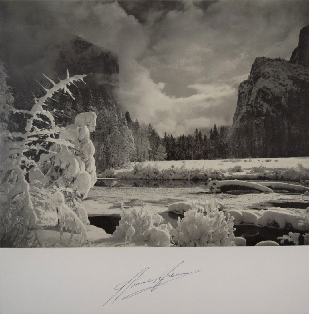 Ansel Adams Gates Of The Valley (signed Gelatin)