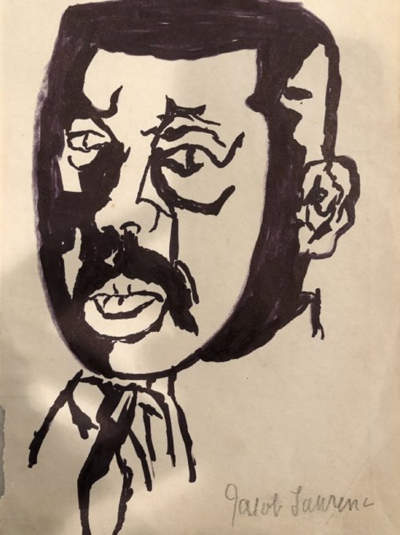 Jacob Lawrence - Self Portrait Study (Drawing) - Mar 17, 2020 | Black ...