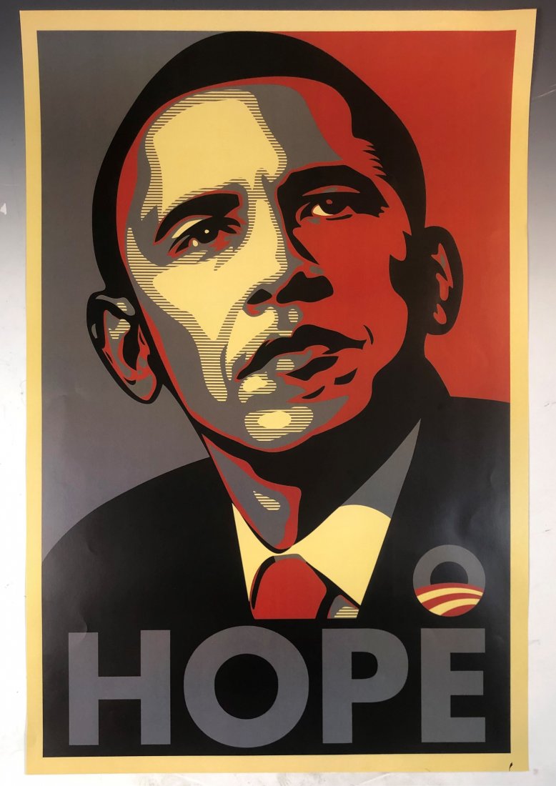 Shepard Fairey Obama Hope Poster - Jul 21, 2020 | Black River Auction in NJ
