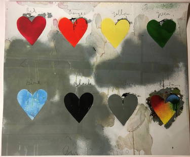 Jim Dine Hearts Offset Lithograph