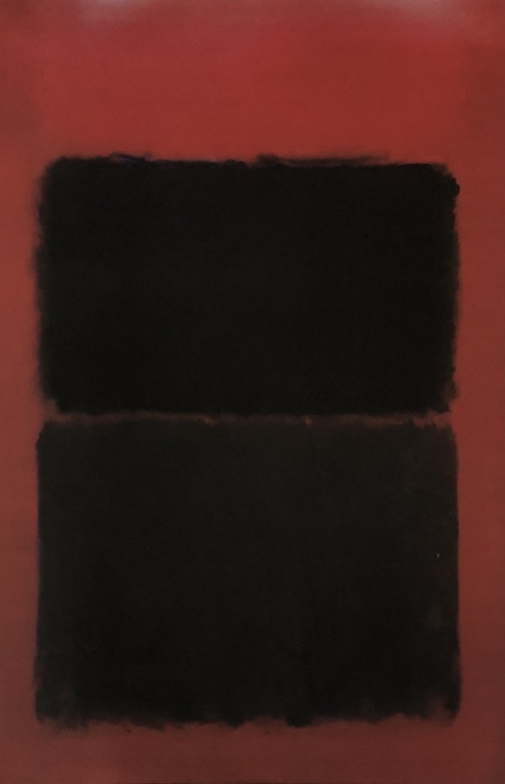Mark Rothko Red Over Black, 1957 Colored Print