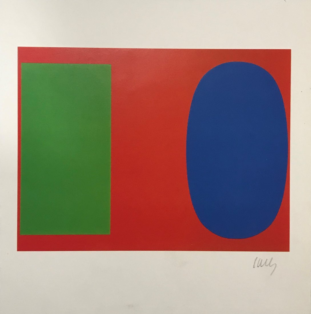 Ellsworth Kelly Blue, Colored Print (pencil Signed)