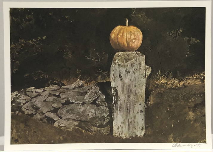 Andrew Wyeth (pumpkin) Pencil Signed Offset Lithograph