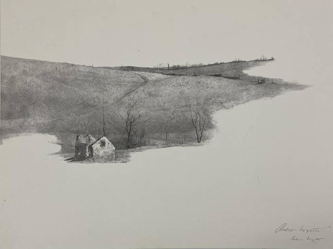 Andrew Wyeth Pencil Signed Offset Lithograph
