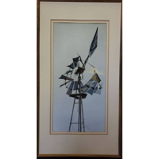 Watercolor By John Runions Windmill