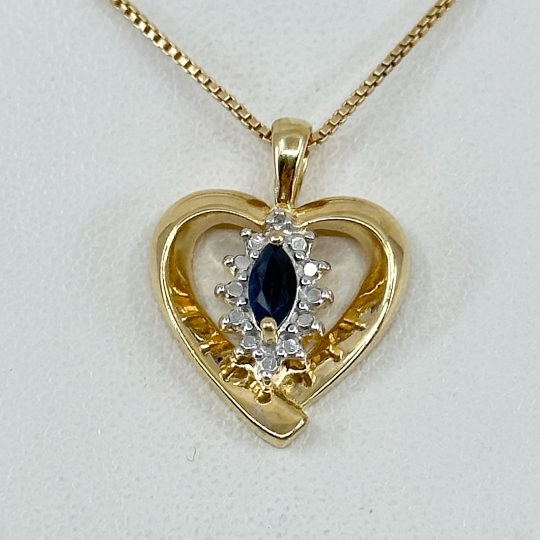Buy Ross Simons Gold Vermeil Sterling Silver Sapphire & Diamond Heart ...