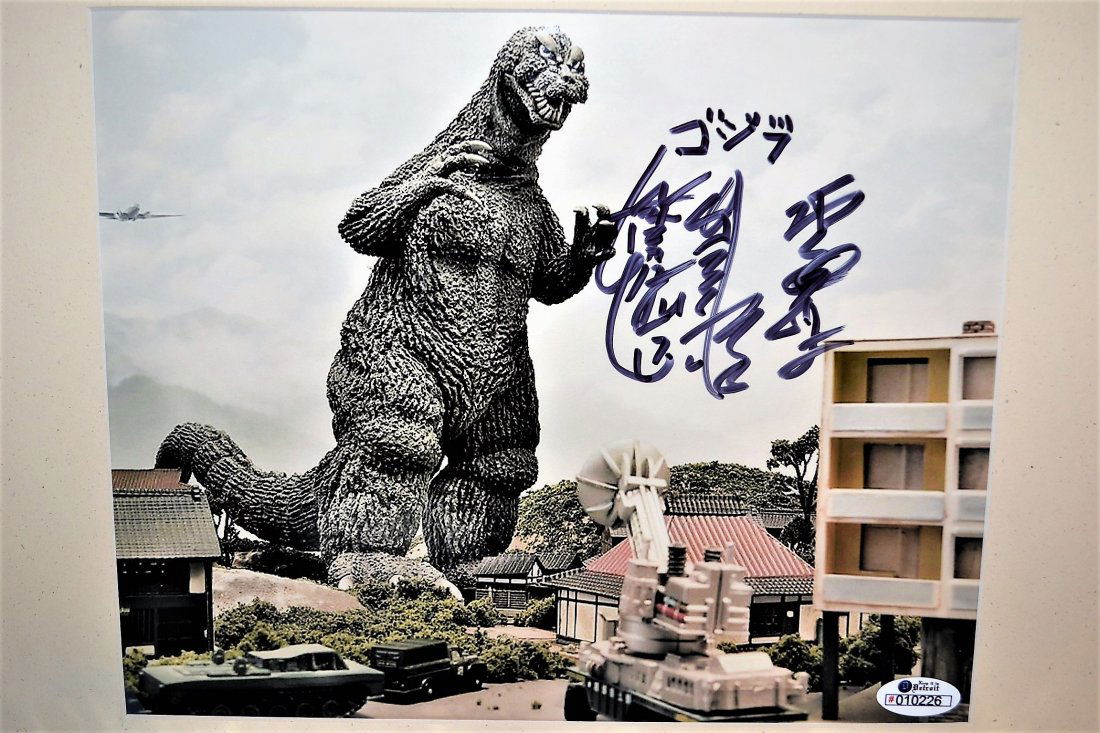 GodZilla Autograph Cel. GodZilla sign Animation Art.