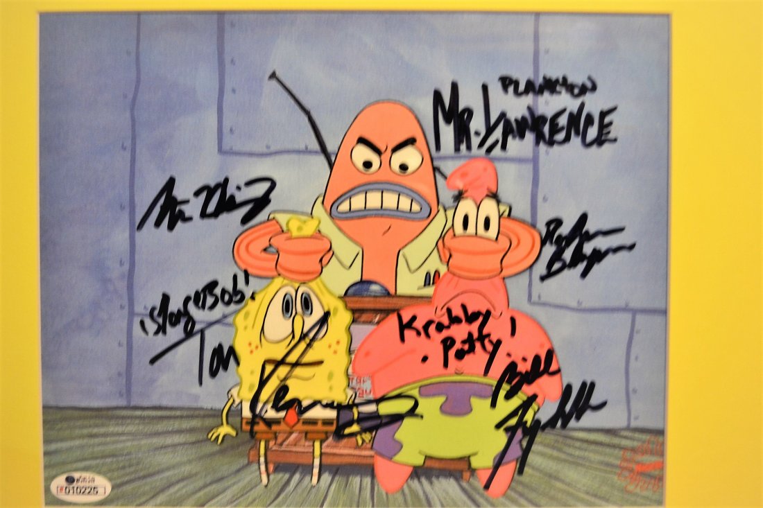 Sponge Bob Animation Cell, hand sign Spongebob Cell