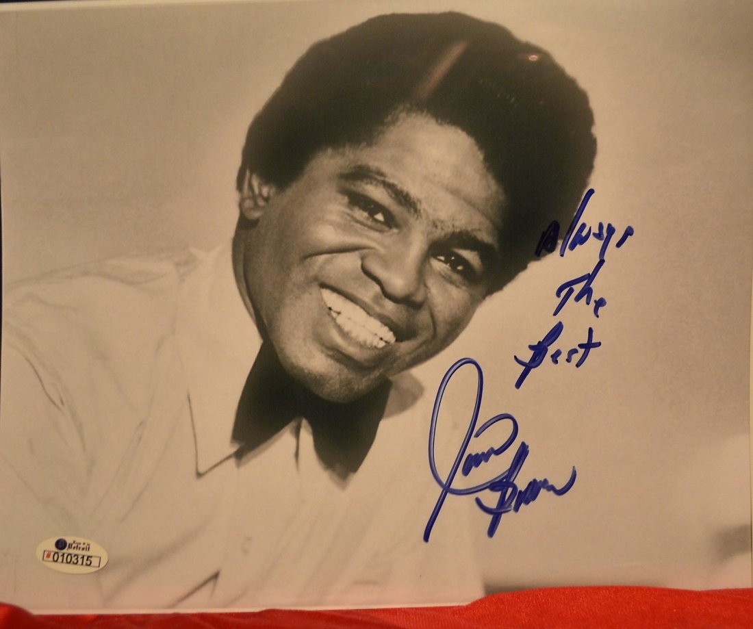 James Brown Sign Photo, James Brown Autograph photo
