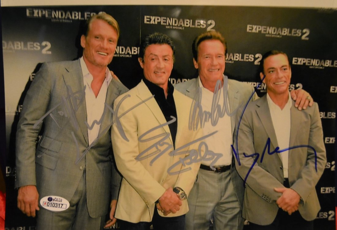 Expendables 2 sign Photo, Stallone Autograph Photo