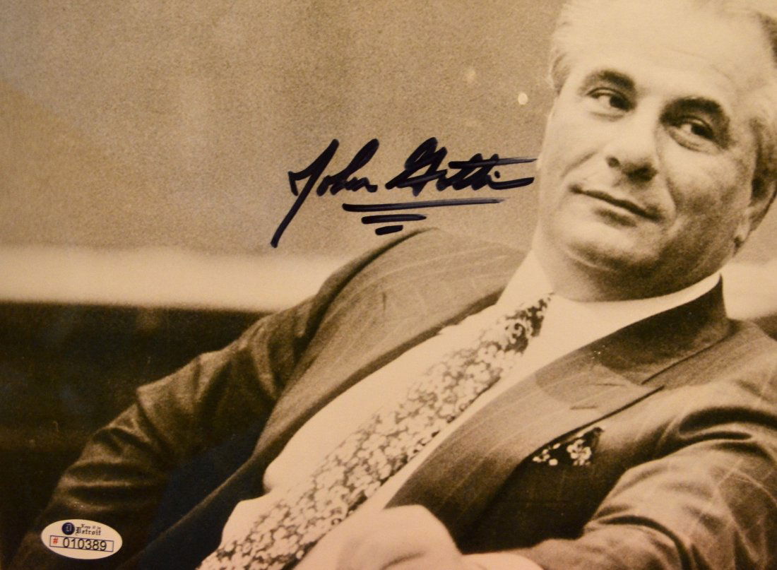 John Gotti Autograph , John Gotti Signed Photo Mafia