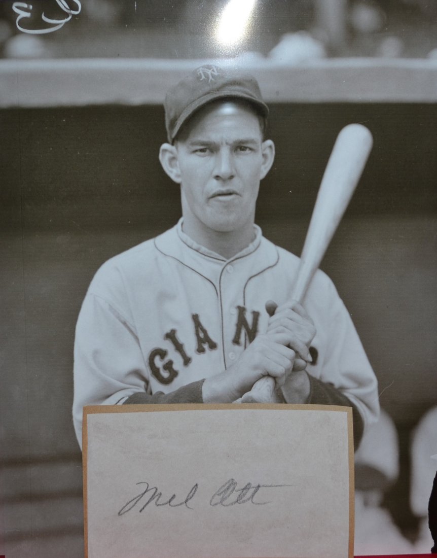 Mel Ott Autograph , Mel Ott Signature , 500 home run