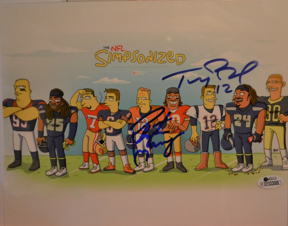 Tom Brady Autograph , The Simpsons Autograph Payton M