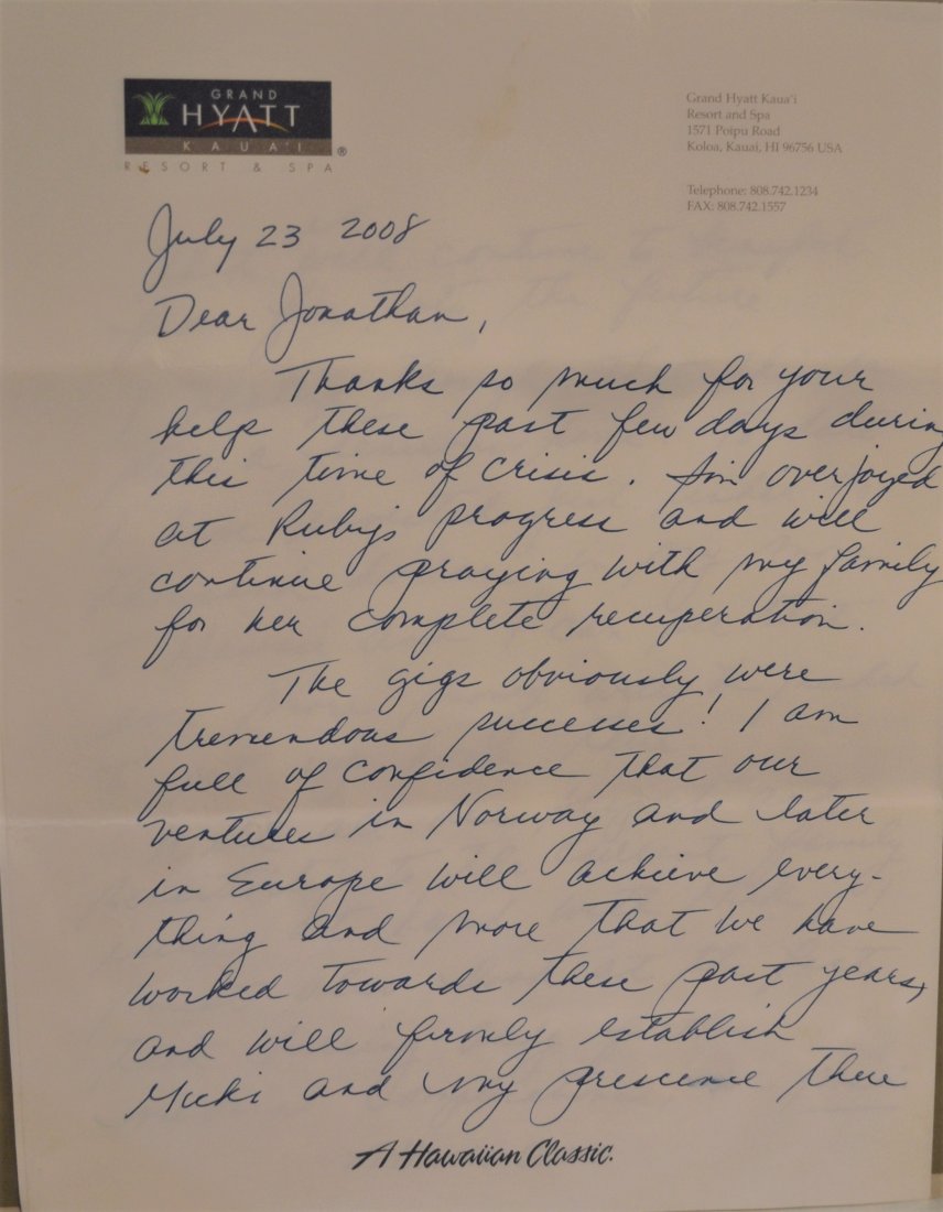 For Auction: Rick Vito 6 Page Hand Written Letter, Fleetwood Mac (#56 ...