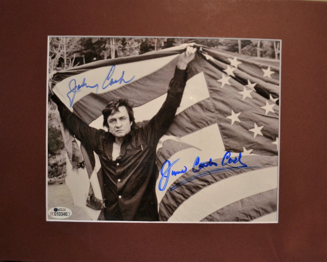 Johnny Cash Autograph , Johnny Cash American Flag Sign - Dec 08, 2019 ...